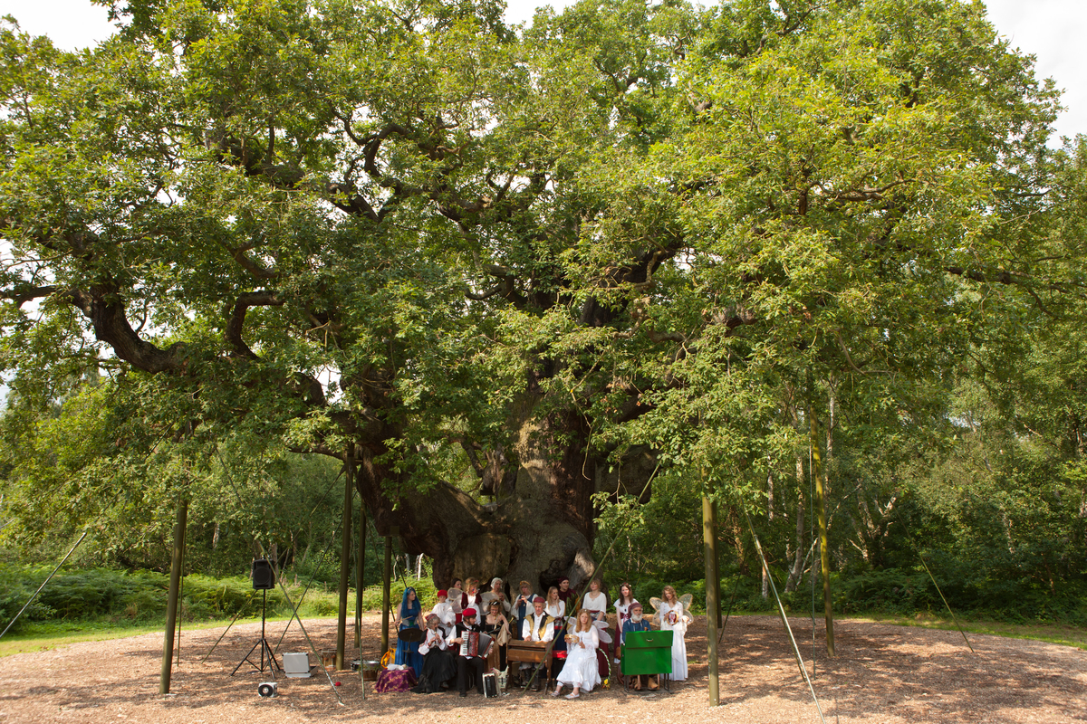 Major Oak with medieval characters - Top Tourist